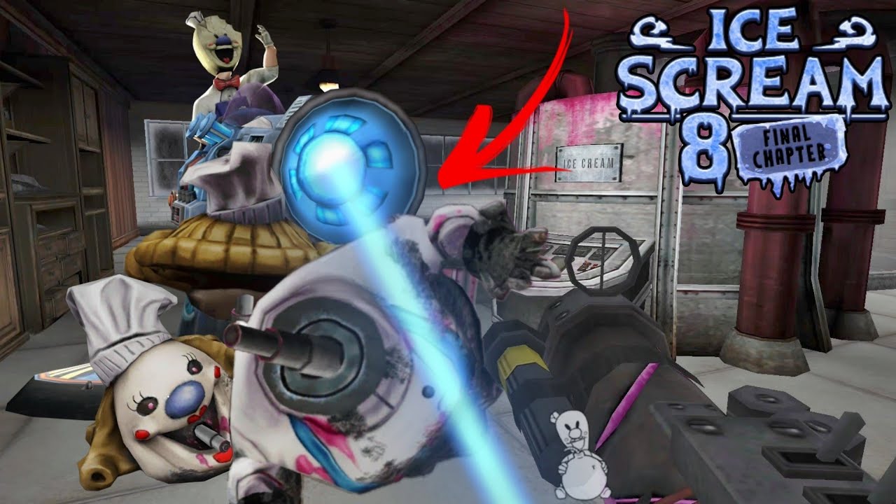 Making Rod attack Outside using Big Gun in Ice Scream 8 Secret True ...