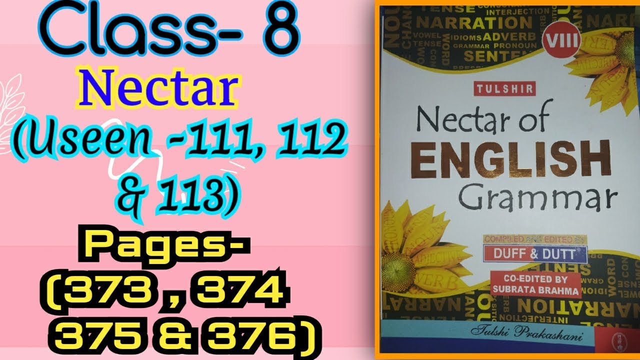 Class- 8 Nectar English Unseen Passage (Exercise-111, 112 & 113) Pages ...