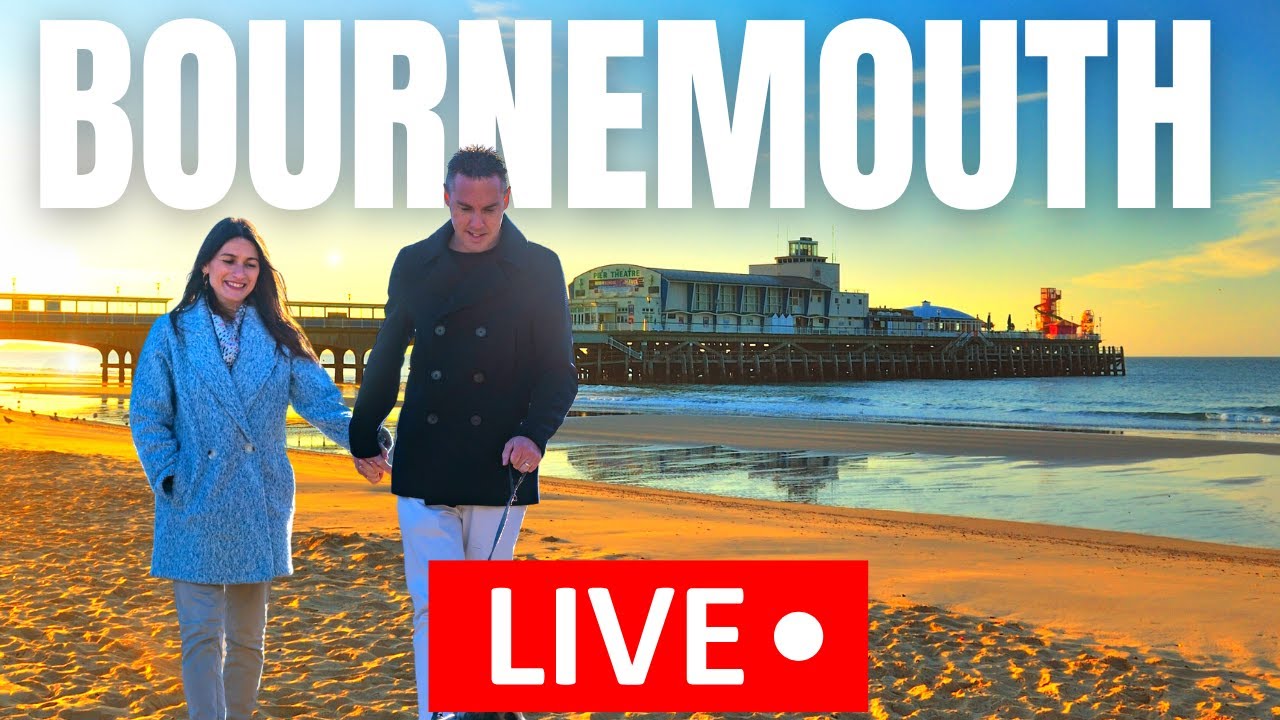 🔴 BOURNEMOUTH LIVE - Seafront & Town Tour - YouTube