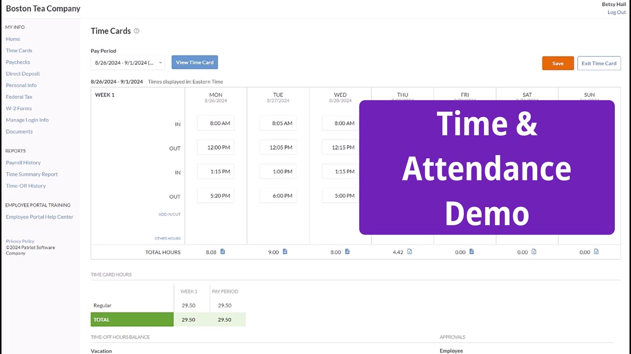 Time & Attendance Demo | Patriot Software - YouTube
