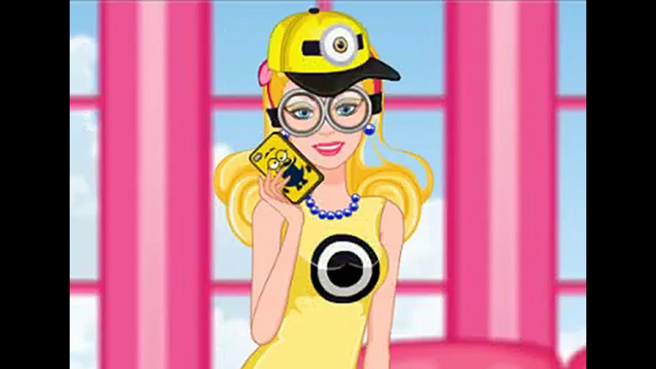 Barbie Minion Makeup Dress up Style Baby Games For Kids - YouTube