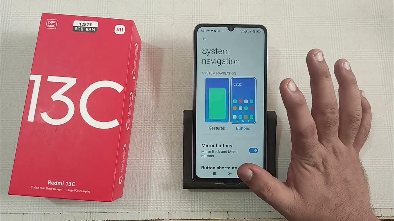 how to change system navigation in redmi 13c, system navigation kaise badlen - YouTube