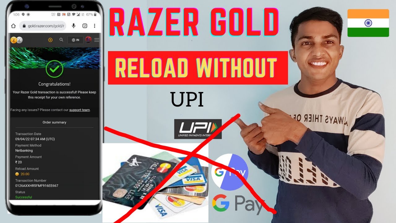 How to Reload Razer gold coin without UPI 😍 100% working tricks Razer ...
