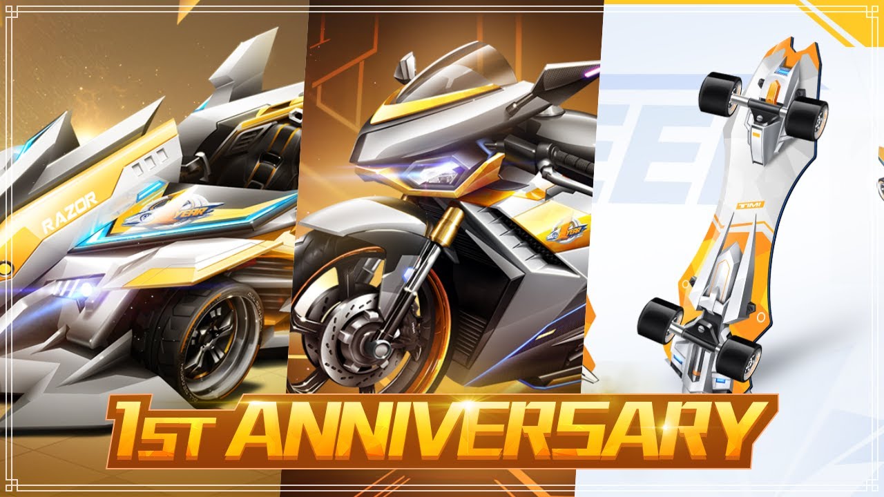 《Garena Speed Drifters》1st Anniversary Free Rewards (Razor/Lion ...