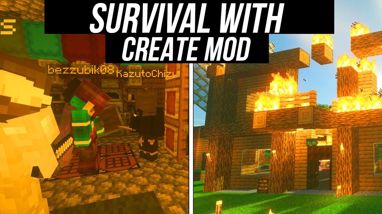 Survival with create mod in minecraft #4 ATTACK OF THE HATERS! - YouTube