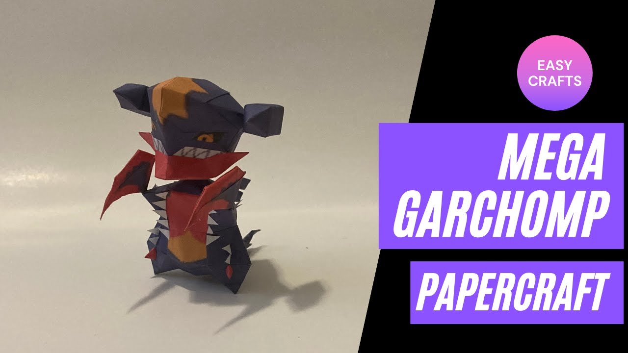 Making the Dragon Landshark Mega Garchomp out of paper | Pokemon ...