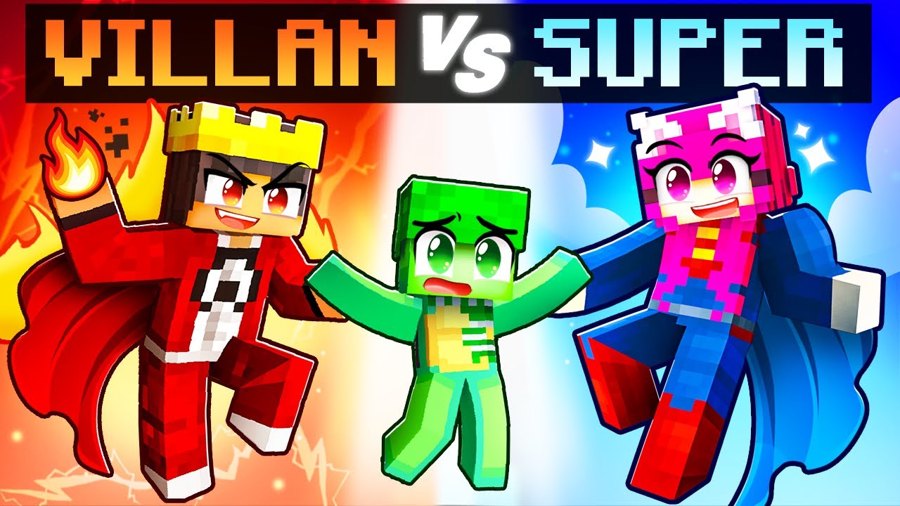 SUPERHERO vs VILLAIN Family in Minecraft! - YouTube