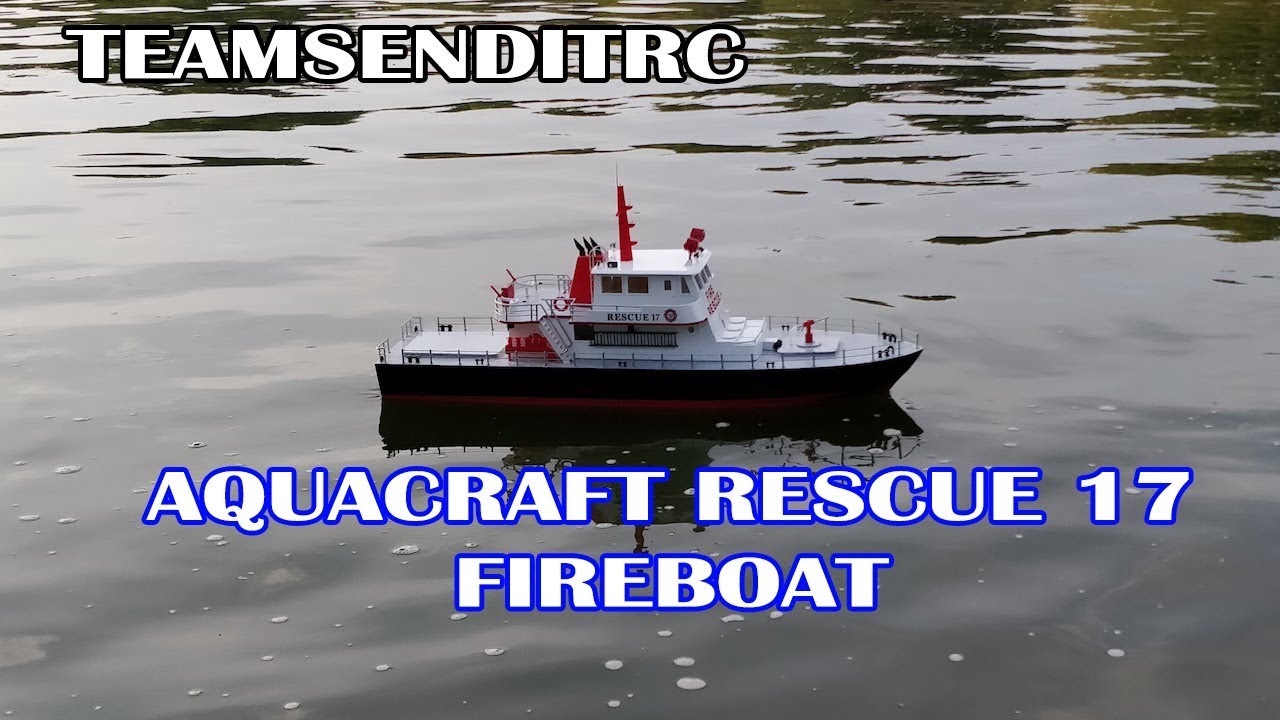 RC Boat Aquacraft Rescue 17 Fireboat - YouTube