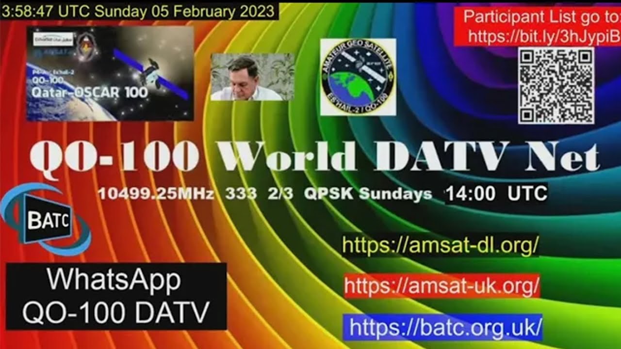 QO-100 DATV WORLD NET 5th February 2023 - YouTube