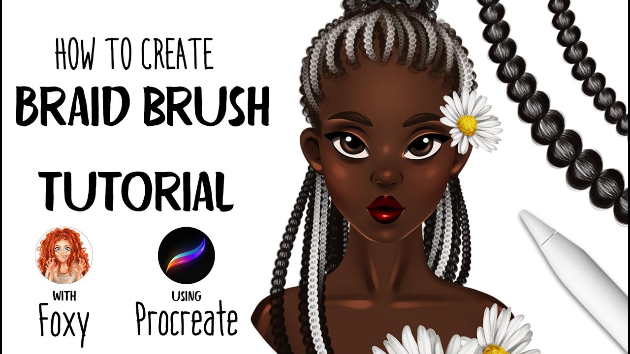 How to create your own braids brush in Procreate - YouTube