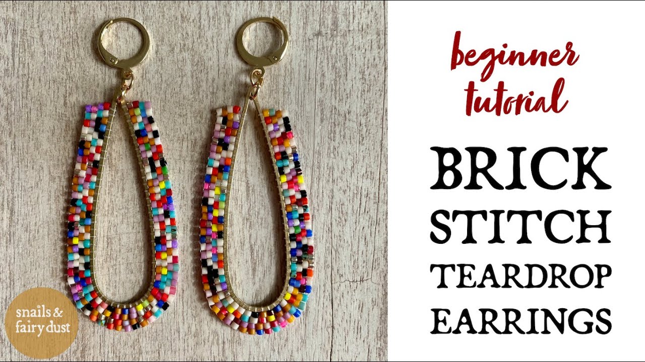 How to Do Brick Stitch Around a Frame Beginner Beading Tutorial - YouTube