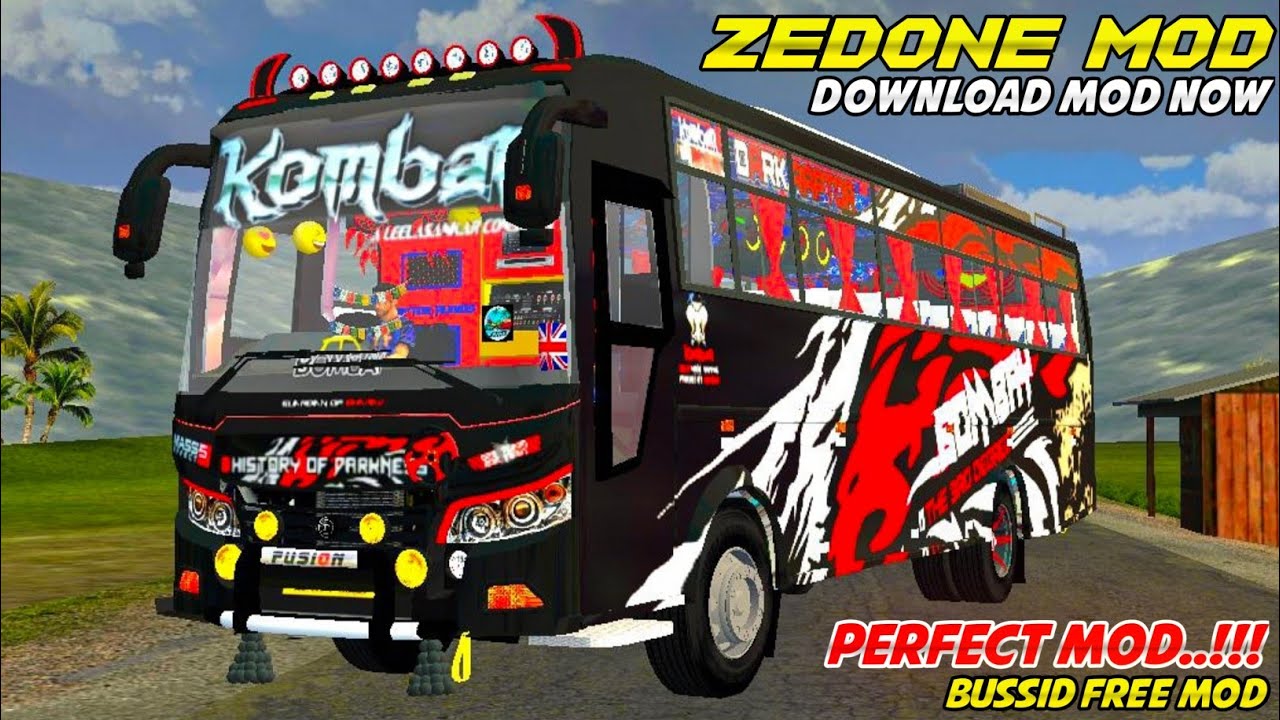 NEW ZEDONE BUS MOD RELEASED | DOWNLOAD MOD | FULL LED MOD | KOMBAN MOD | #bussidmods - YouTube