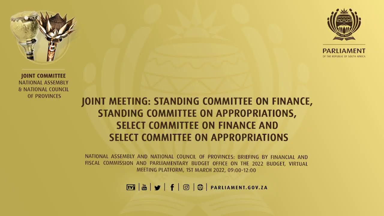 Joint Meeting: Standing Committee on Finance, Standing Committee on ...