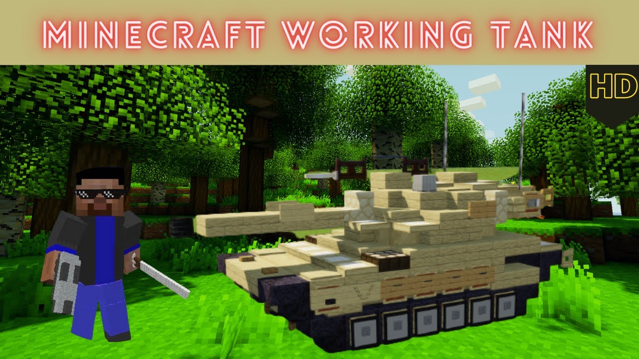 ( Minecraft ) How To make Working tank - YouTube