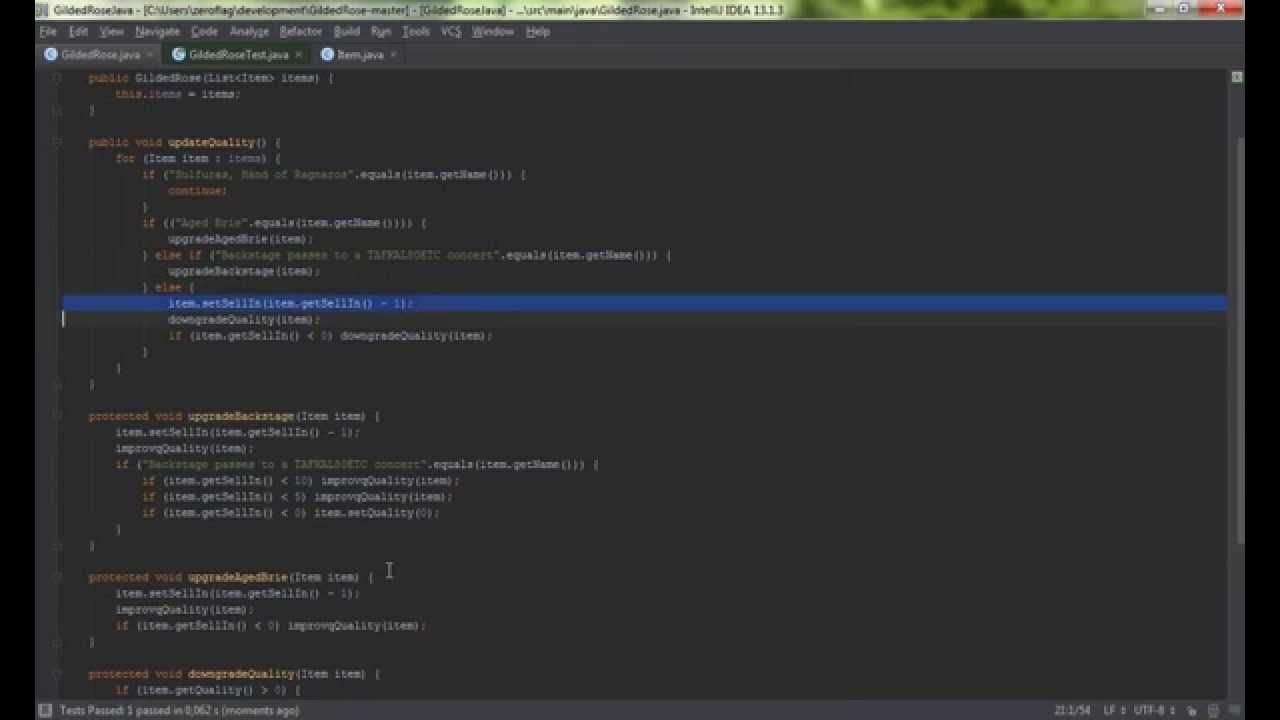 Gilded Rose Refactoring Kata - YouTube