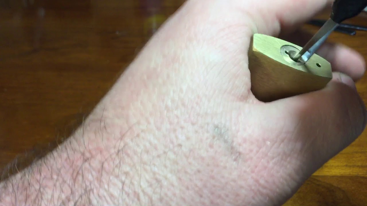 (0.2) VIDEO & AUDIO TEST 2 - No Brand Padlock Opened No Hooks Needed ...