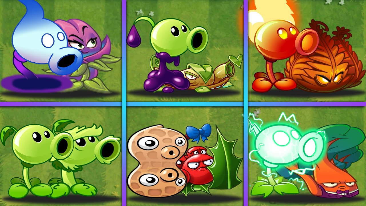 6 COMBOS PEA & PUSH Plants Battlez - Who Will Win? - PvZ 2 Team Plants ...