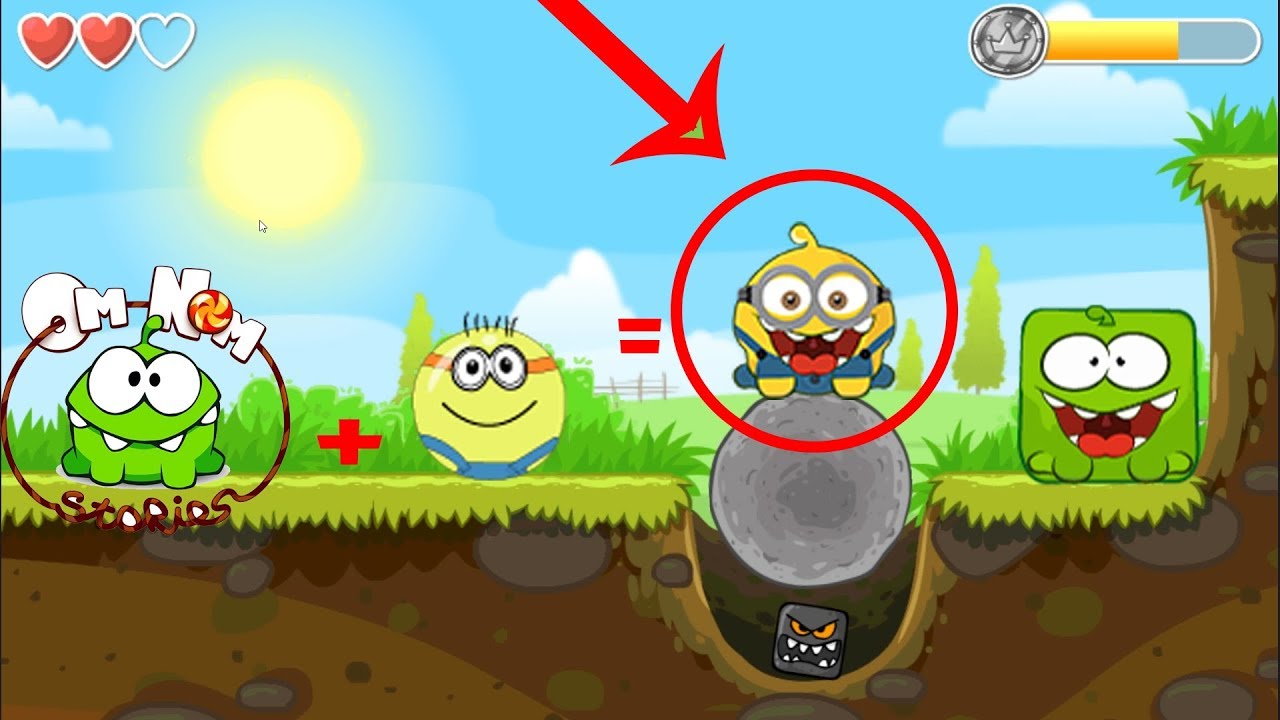 RED BALL 4 Minion Om Nom Ball (Cut The Rope) Adventure in Green Hills ...