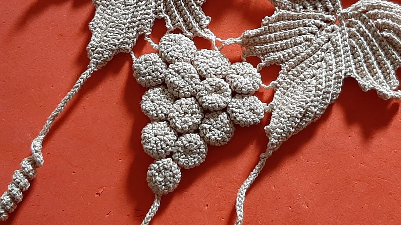 Vintage Crochet/Πλεκτό Σταφύλι με μικρές Ροζέτες /Τεχνική/Tutorial ...