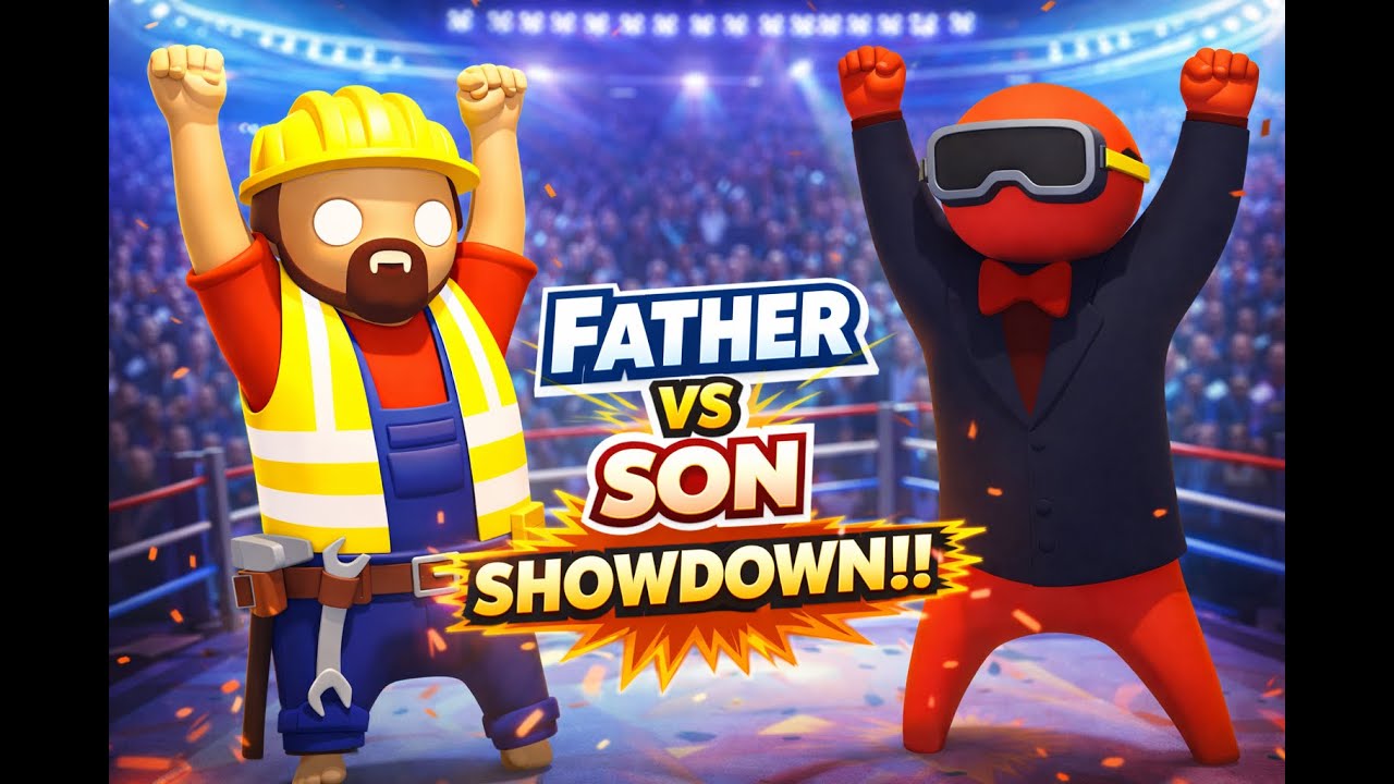 Dad vs Son Battle! Gang Beasts Funny Fight (Ep.6) - YouTube