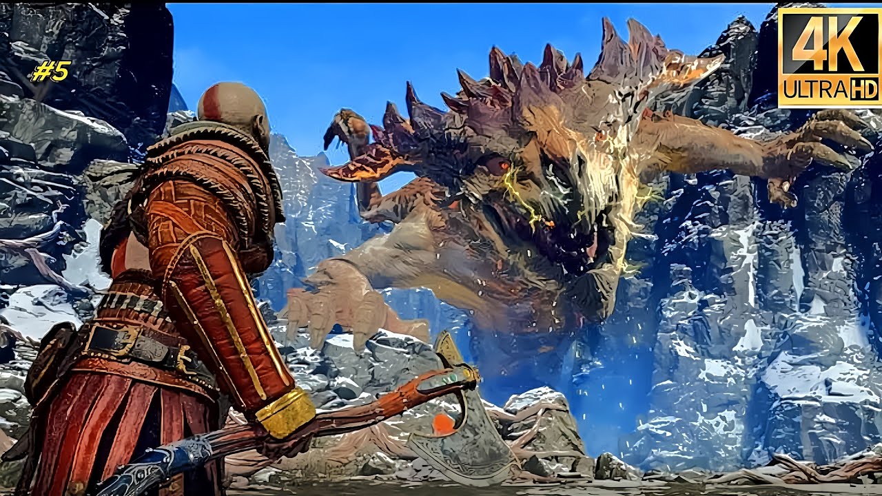 Behold the mighty World Serpent Jǫrmungandr in God of War! 🐍🔥 #shorts # ...