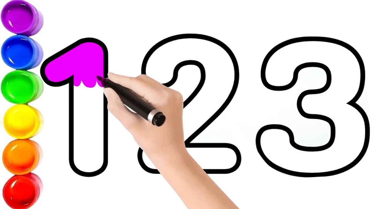 Fun Numbers Learning Activities | Easy Draw and Paint numbers | Cape ...