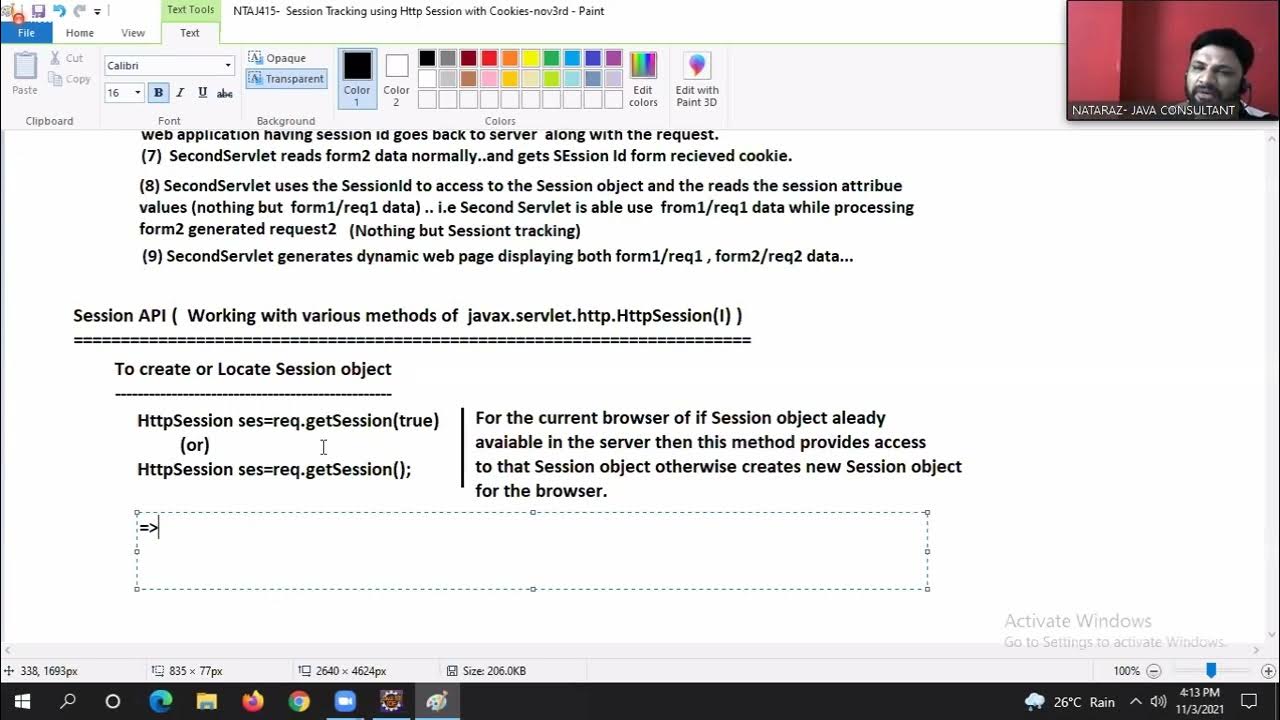 147 NTAJ415 Session Tracking using Http Session with Cookies Nov - YouTube