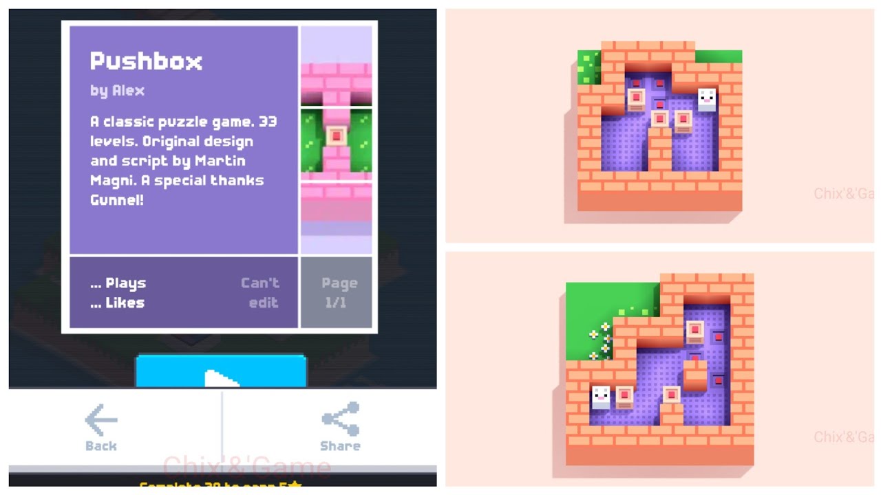 FANCADE - PushBox - WORLD 12 - WALKTHROUGH - Solution level lvl 34 35 ...