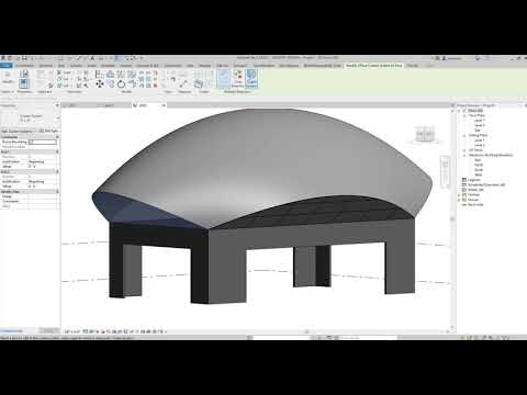 adaptive roof shell structure in revit - YouTube