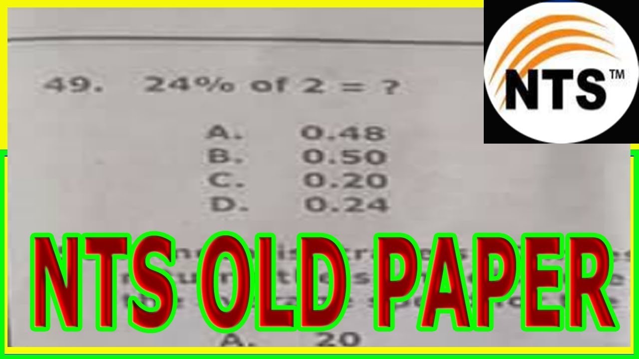 NTS Old Paper Solved Questions | How to pass NTS Test. - YouTube