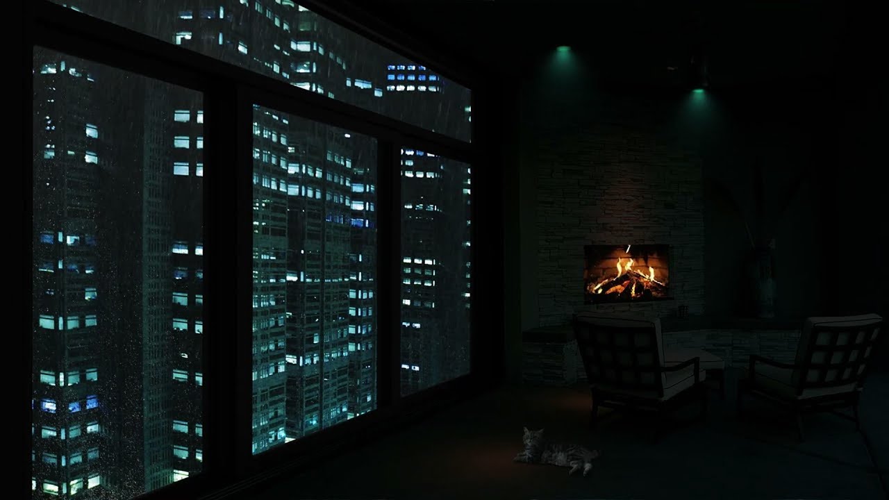 Noise of Rain Sounds for Good Night! Warm Your Heart in Cold Rainy ...