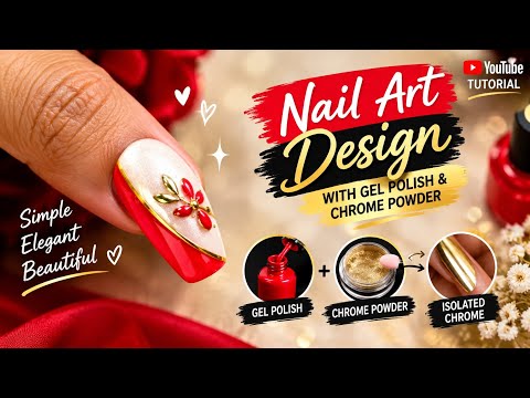 ✨ Easy & Elegant Chrome Nail Art Design | Gel Polish + Isolated Chrome Powder Tutorial 💅✨
