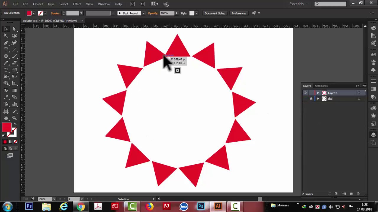 Illustrator Rotate Tool Tutorial | Rotate Tool | Illustrator Rotate ...