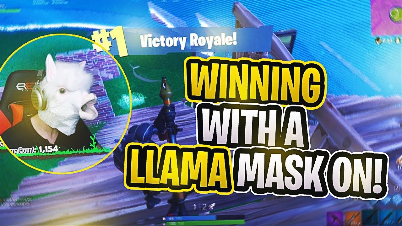 LLAMA MASK FORTNITE CHALLENGE! (WINNING SOLOS WITH A LLAMA MASK ON ...
