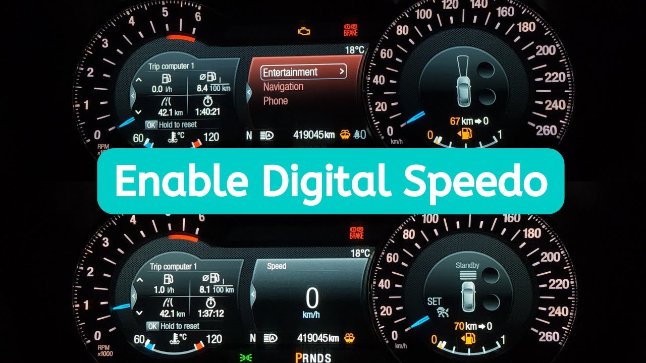 Enable Digital Speedometer Ford with Forscan - YouTube