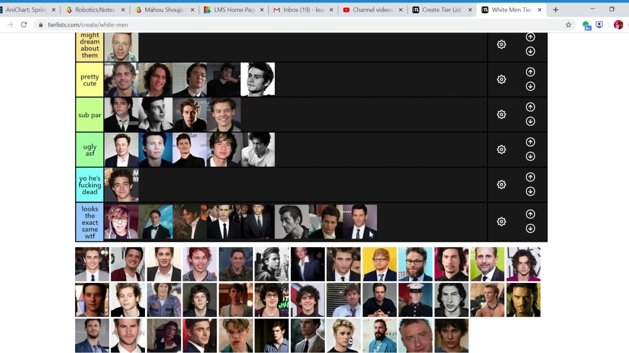 White Men Tier List - YouTube