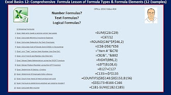 Excel Formulas - Basics and Beyond - YouTube