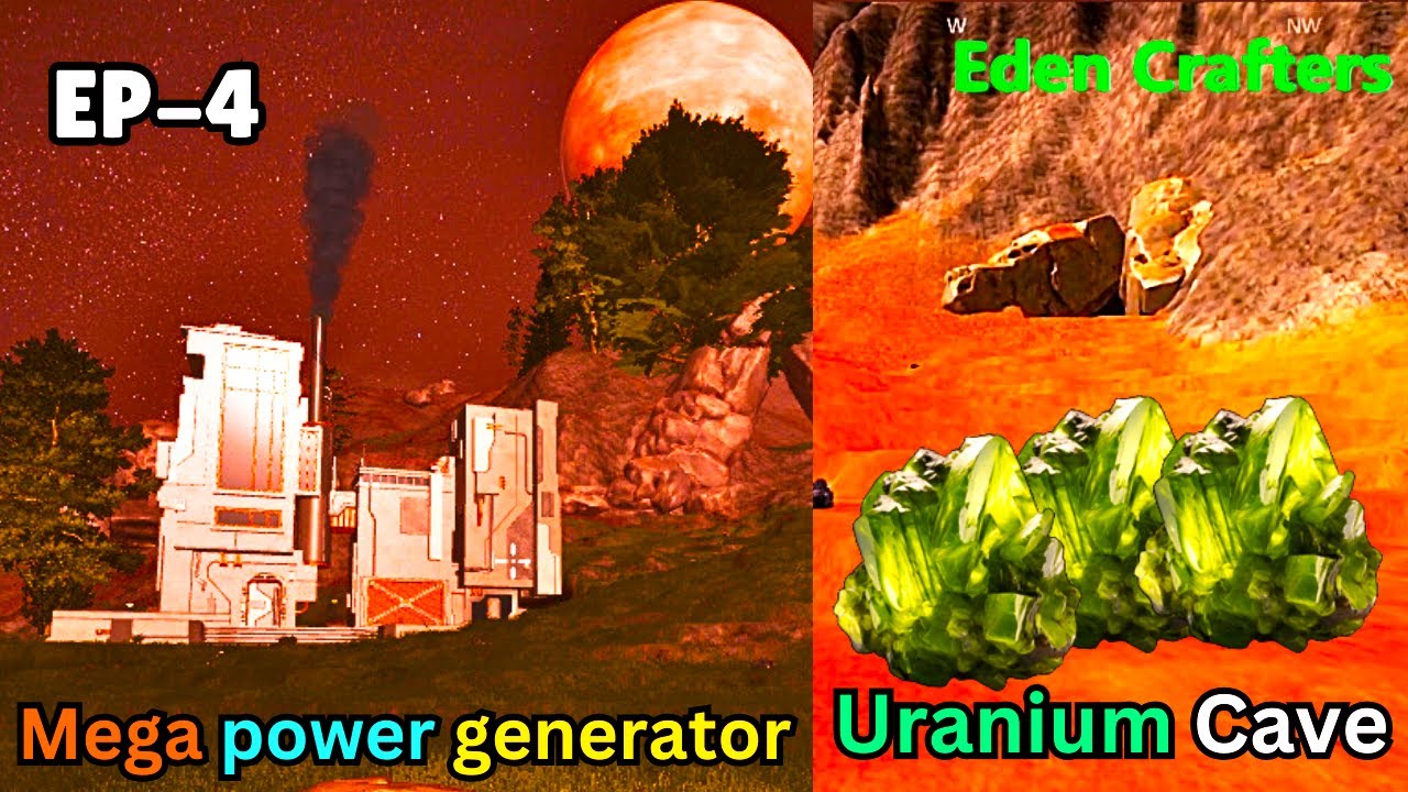 Eden Crafters : Discovered Uranium Cave And Built Mega Power Generator ...