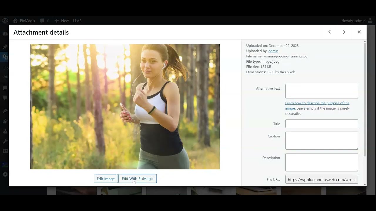 Edit Media Image in WordPress With PixMagix Image Editor - YouTube