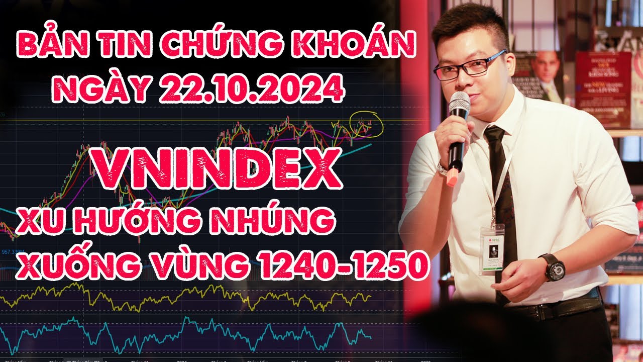 Bản tin chứng khoán ngày 22.10.2024, VNINDEX xu hướng nhúng để lên - YouTube