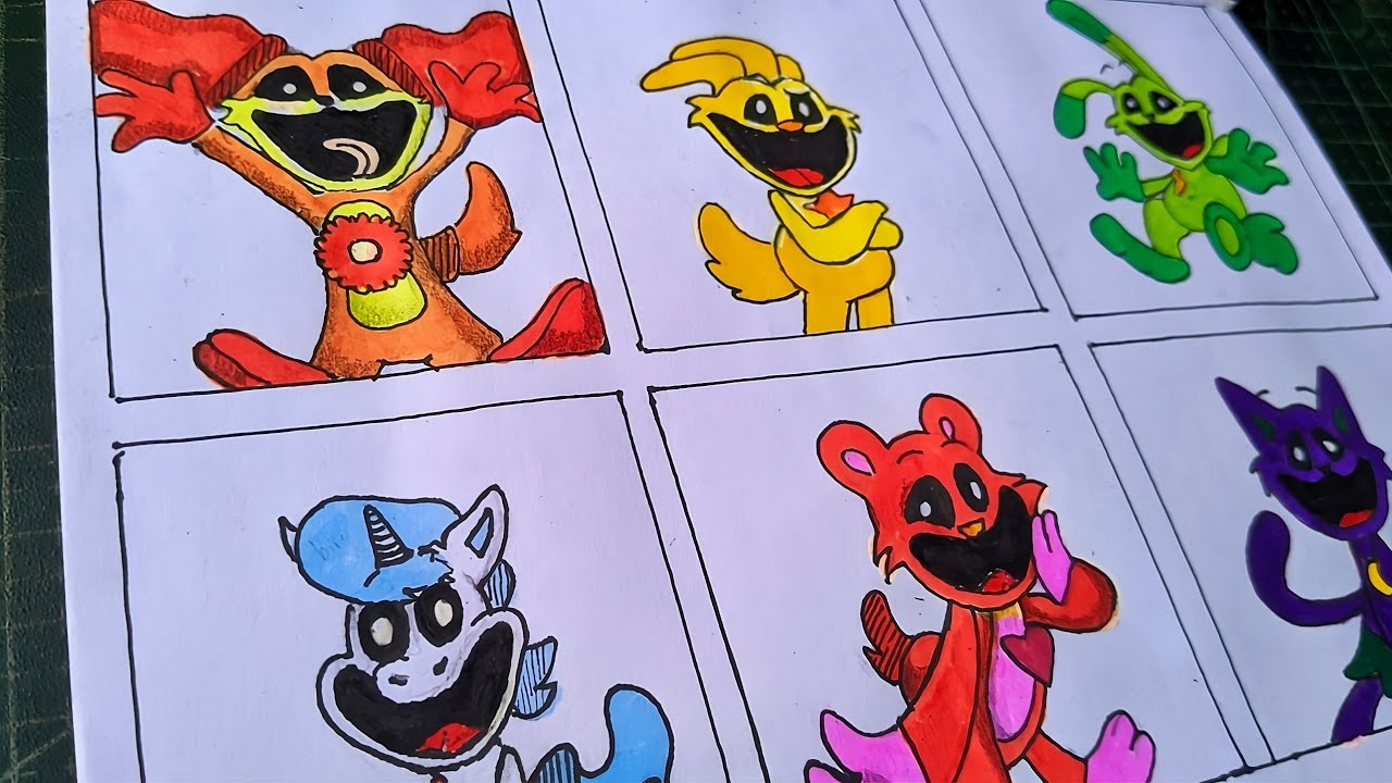 Drawing All Smiling Critters / Poppy Playtime Chapter 3 - YouTube