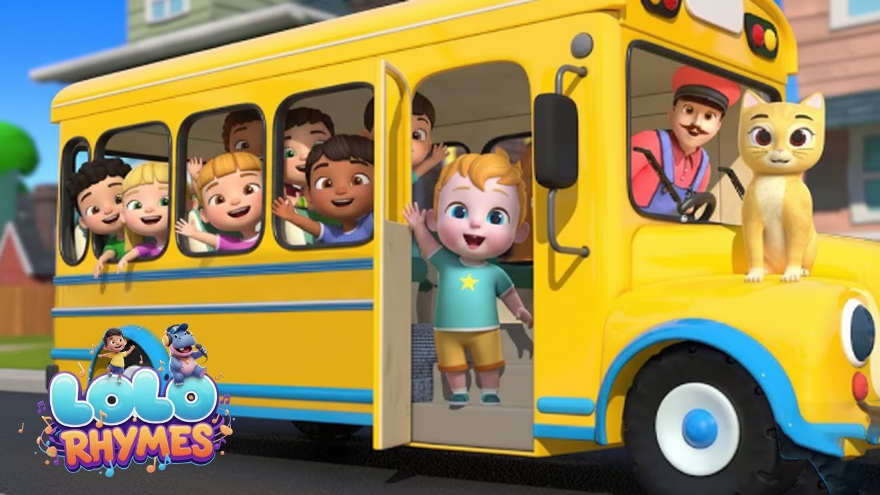 Wheels on the Bus nursery rhymes Lolo Rhymes - YouTube