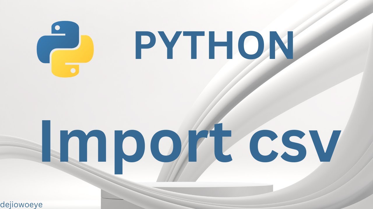 How I learnt to Import CSV Files in Python| Pandas Library - YouTube