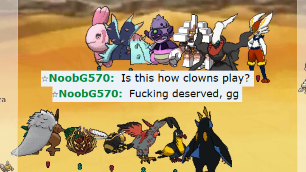 FULL WIND RIDER TEAM DESTROYED THIS NOOB ON POKEMON SHOWDOWN !! - YouTube