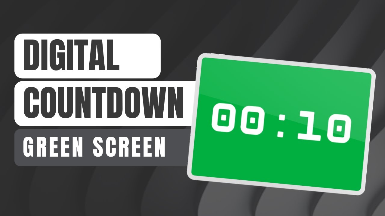 Green Screen 10 Second Countdown - Digital Timer - YouTube