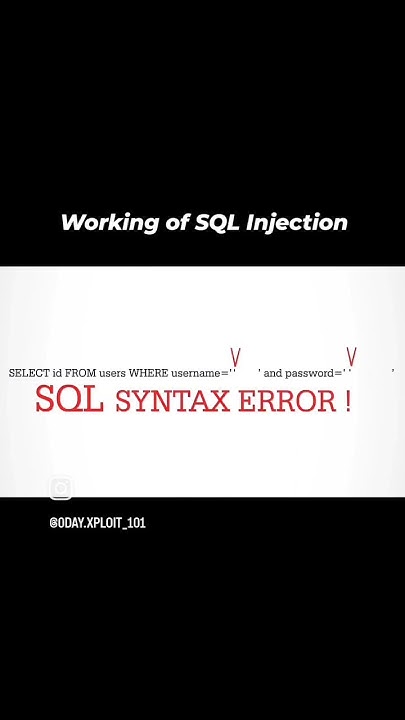☠️working Of Sql Injection 💉😈 Sqlinjection Hackingtools Hacker Sqlmap Sql Cybersecurity