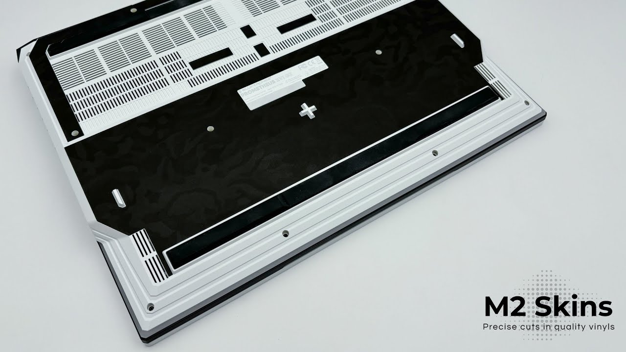 M2Skins Eluktronics Prometheus XVI G2 Bottom Installation - YouTube