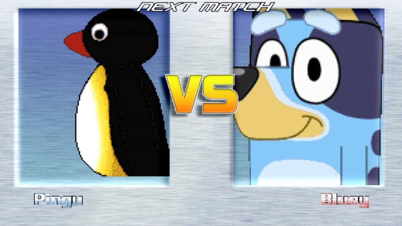 M.U.G.E.N BATTLES | Pingu vs Bluey - YouTube
