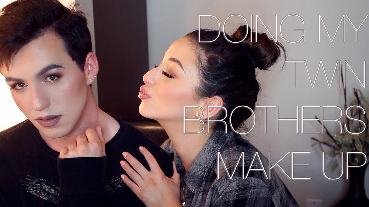 DOING MY TWIN BROTHERS MAKEUP! - YouTube