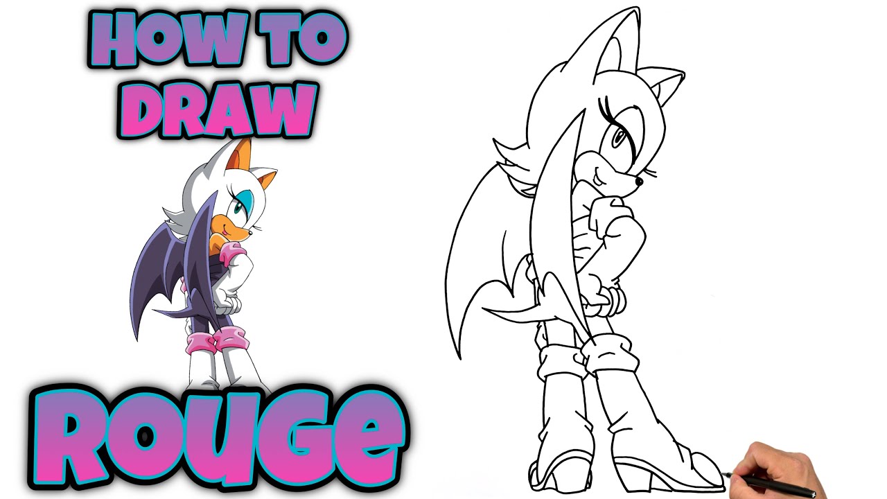 How To Draw ROUGE THE BAT | Sonic #drawing #sonicthehedgehog # ...